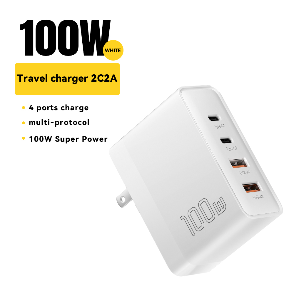 Essagerหัวชาร์จเร็ว 2C+2U 100W GaN Quick Charger หัวชาร์จเร็ว 4 พอร์ต ...