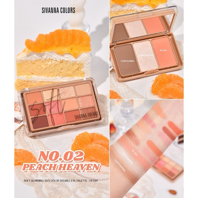 ทาตาHF620 Sivanna Colors Soft Blurring 12/3 Color Doulblr Eye Palette ...