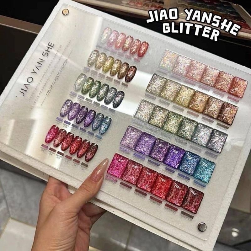 สีเจลกลิตเตอร์กากเพชร 30 สี แยกขวด แบรนด์(JIAO YAN SHE) | Shopee Thailand