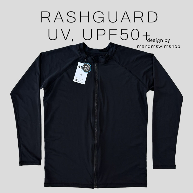 Zip Rash guard for Men เสื้อว่ายน้ำผู้ชายแขนยาวซิปหน้ายาว ชุดว่ายน้ำ ...