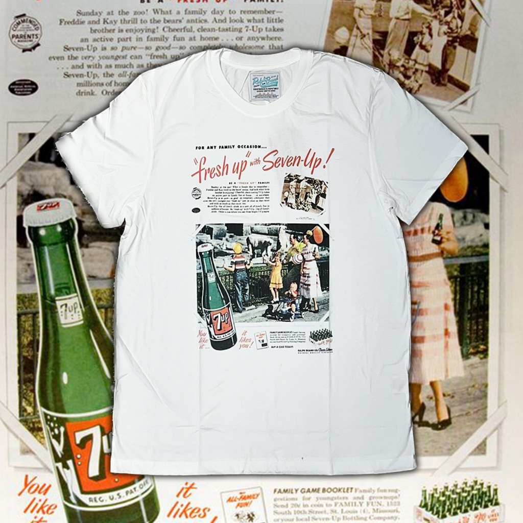 (พร้อมส่ง) Ralph Brand เสื้อยืดผู้ชาย ผ้าฟอก สีขาว นุ่ม สบาย Cotton100 ...