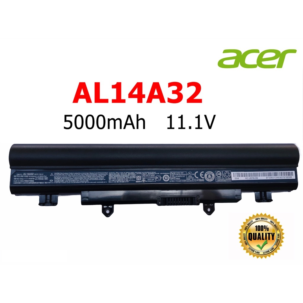 ACER แบตเตอรี่ AL14A32 ของแท้ (สำหรับ ASPIRE E14 E15 E1-571 E5-471 E5 ...