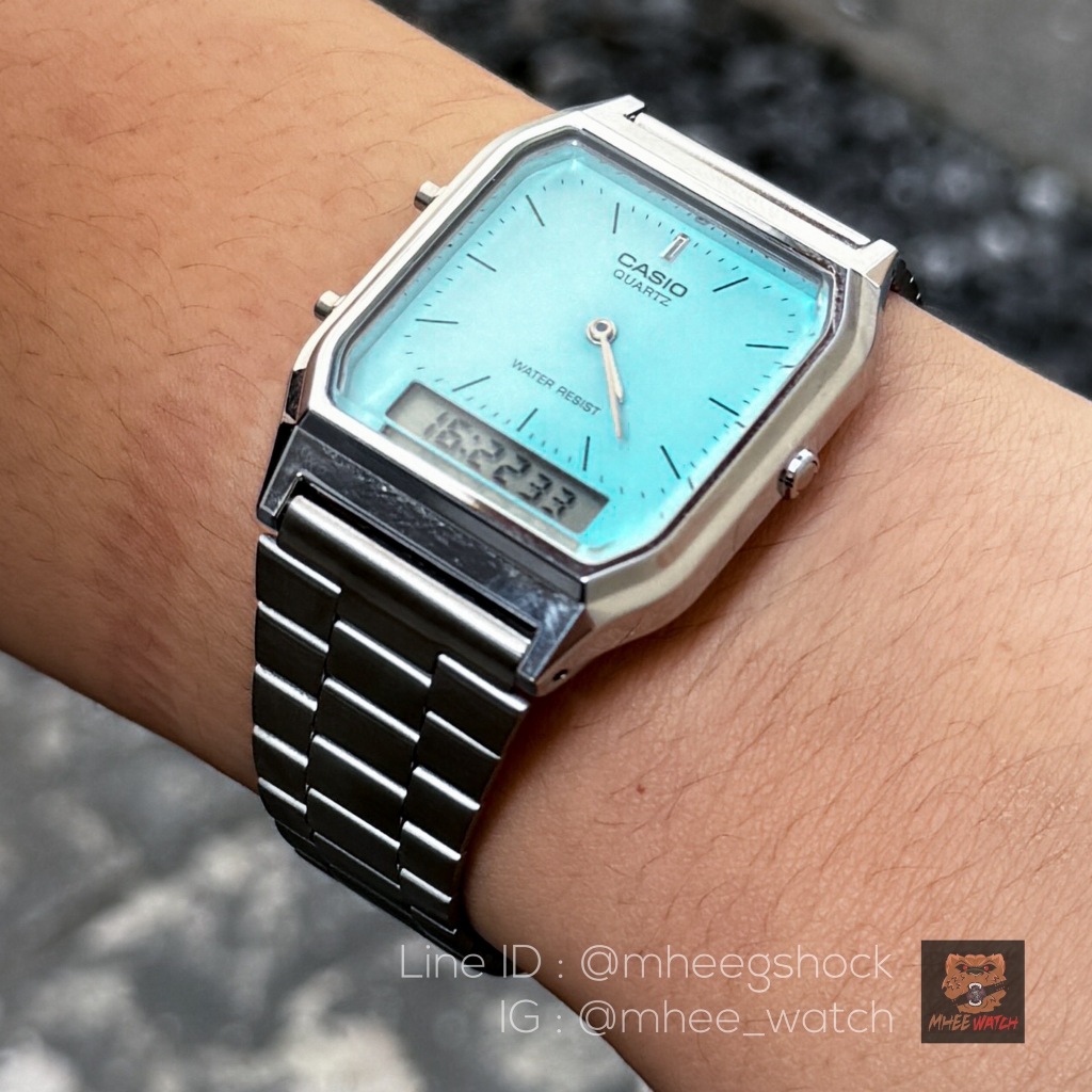 Casio Tiffany Blue Dial Full Metal Vintage Style | Shopee Thailand