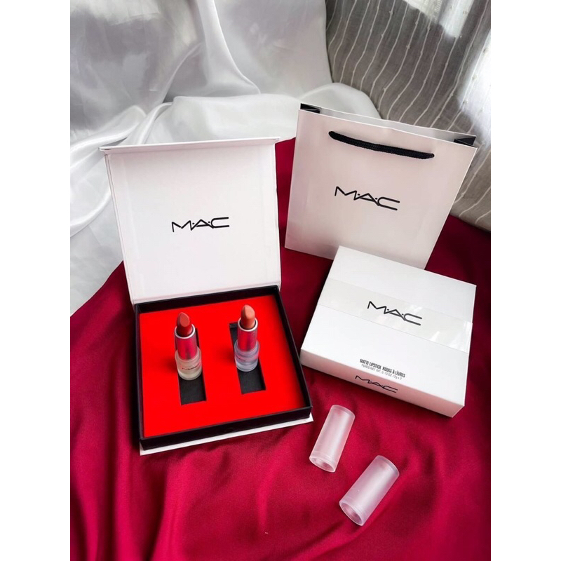 ชุดเซ็ตลิปสติก MAC LIP SET 2 แท่ง | Shopee Thailand