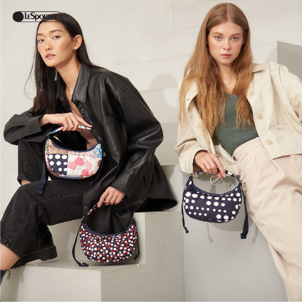 Lesportsac Mini Crescent Bag กระเป๋าใบเล็กแบบถือ Lesportsac x Libertine ...