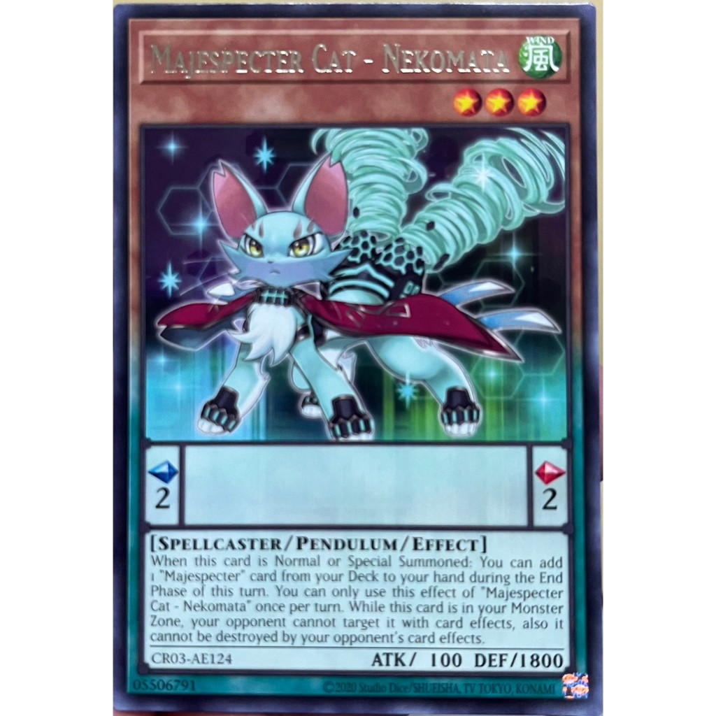 Yugioh Asia-Eng [CR03-AE124] Majespecter Cat - Nekomata (Rare) การ์ด ...