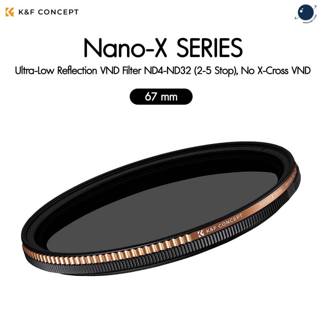 K&F Nano-X, Ultra-Low Reflection Variable ND Filter ND4-ND32 (2-5 Stop), No X-Cross ประกันศูนย์ ...