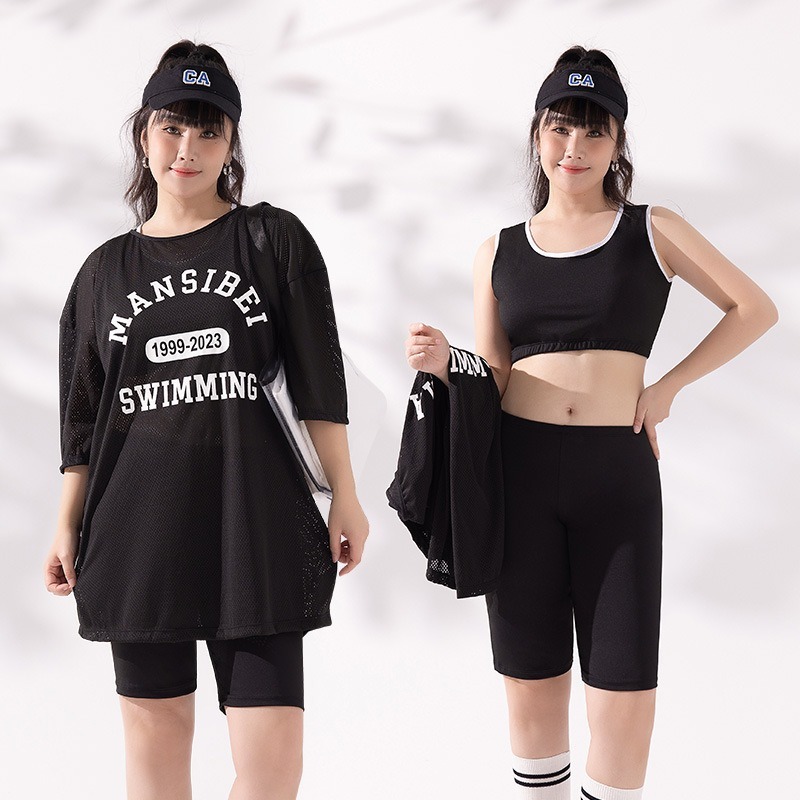 NEW ชุดว่ายน้ำสาวอวบ 70-100KG ชุดว่ายน้ําผู้หญิงสาวอวบ 3ชิ้น ชุดว่ายน้ำคนอ้วน ใส่เที่ยวทะเลหรือ ...