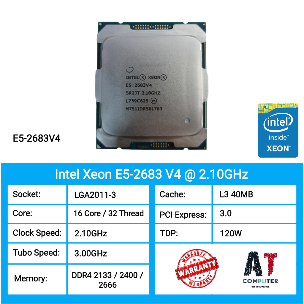 CPU Intel Xeon E5-2660 V4 /E5-2680 V4 /E5-2682 V4 /E5-2683 V4 /E5-2686 ...