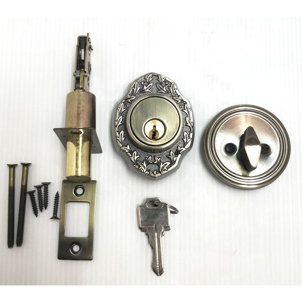 กุญแจลิ้นตายDEADBOLT (H6820)แบบไข 1 ด้าน ลายโบราณสวยงาม ไส้กุญแจทำจาก ...