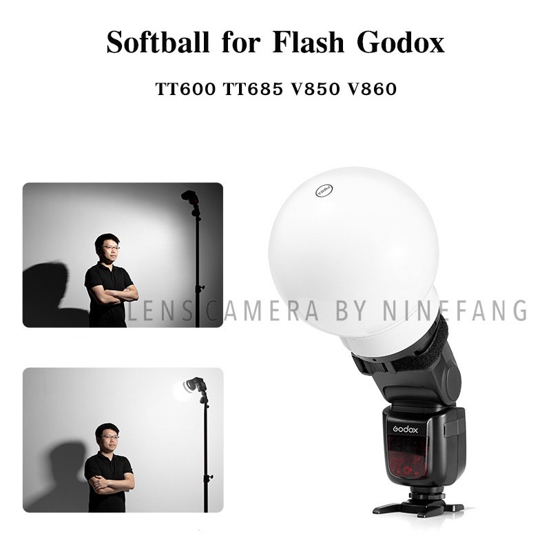 Softball 14cm Diffuser Soft light Ball for Flash Godox TT600 TT685 V860 ...