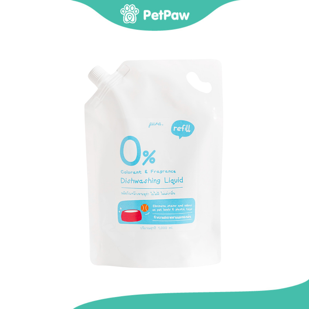 Pura Dishwashing Liquid for Pet พูร่าน้ำยาล้างจานสำหรับสัตว์เลี้ยง แบบรีฟีล 1000 ML | Shopee ...