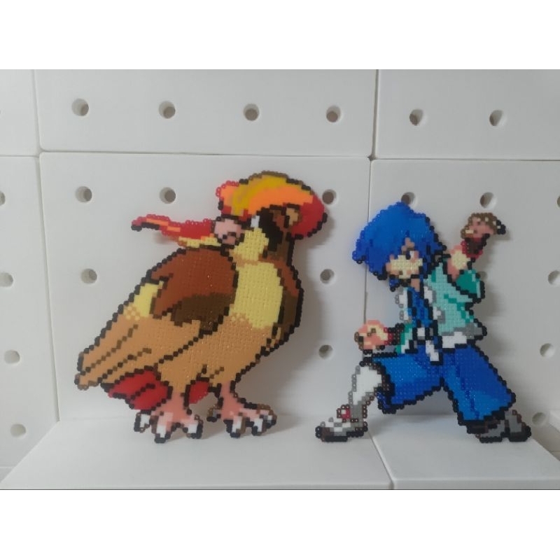 แผ่นงานศิลปะแฮนด์เมด Gym Leader Falkner (Pokemon) perler พิกเซล ...