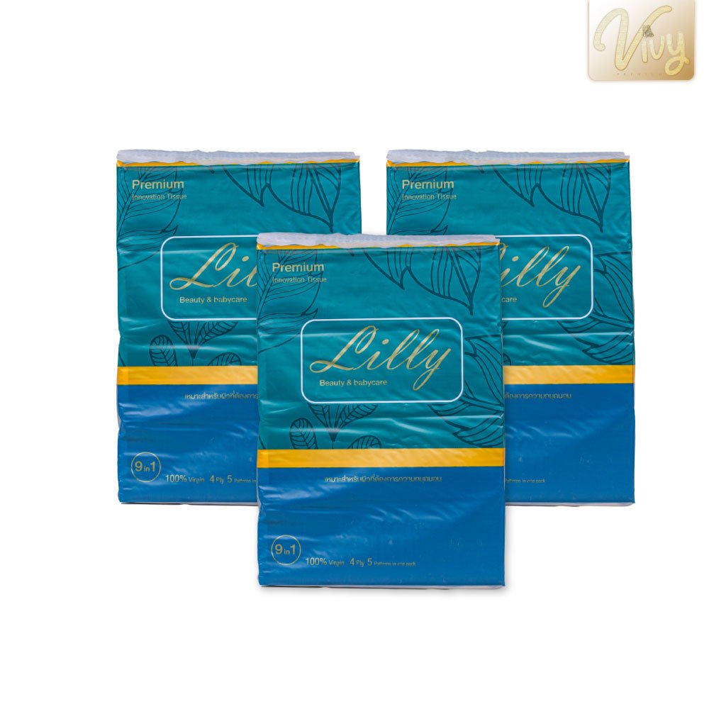 Lilly Tissue - ลิลลี่ ทิชชู่ ไร้ฝุ่น เนื้อหนา รุ่น 480 แผ่น หนา 4 ชั้น ...