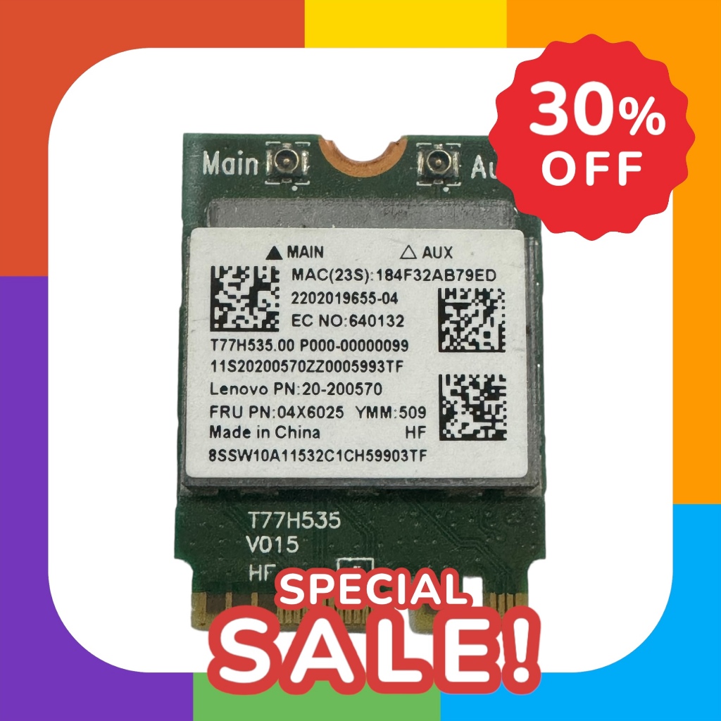 การ์ด ไวเลส ไวไฟ card wifi wireless notebook pc agn ac bg bluetooth 2 ...