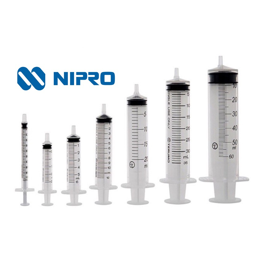 NIPRO Syringe กระบอกฉีดยา ขนาด 3 ml / 5 ml / 10 ml / 20 ml / 50 ml | Shopee Thailand