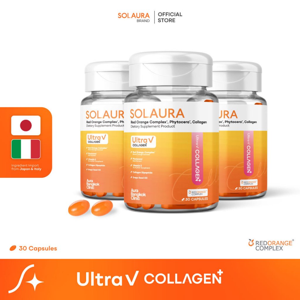 SOLAURA(โซลอร่า) - Ultra V Collagen (30 Softgels) | Shopee Thailand