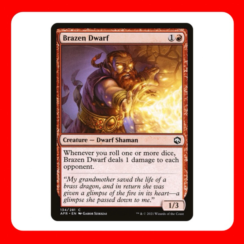 [MTG] Brazen Dwarf [AFR] [RED] [COMMON] [NORMAL] [ENG] (การ์ดเมจิค ...
