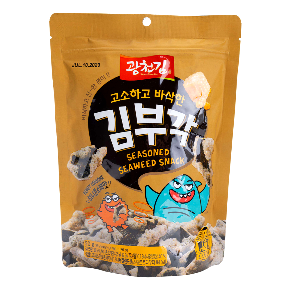Seasoned Seaweed Snack Honey Consome Corn Kwang Cheon Kim Korean Crispy ...
