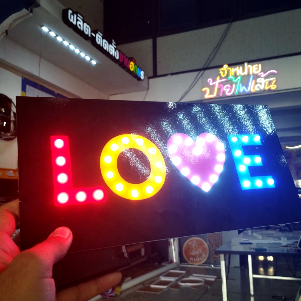 "โปรโมชั่น" ป้าย LED 4-6 ตัวอักษร ป้ายเชียร์ ป้ายไฟใส่ถ่าน สำหรับแฟนคลับและร้านอาหาร (15*30 ...