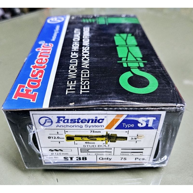FASTENIC *ราคาต่อ 1 กล่อง ST38 พุกเหล็ก 3/8" ST พุกเบอร์17 พุกเหล็ก 3 ...