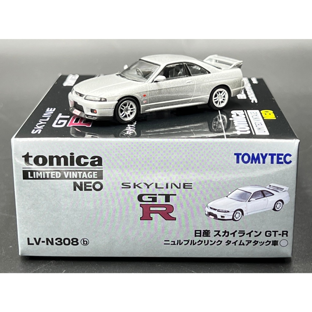 Tomica Limited Vintage NEO LV-N308b Nissan Skyline GT-R Nurburgring time attack car (silver ...