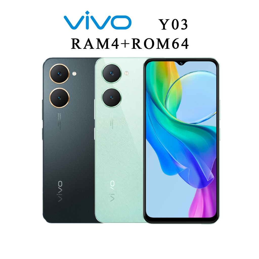[NEW] VIVO Y03 (4+64GB) (4+128) | โทรศัพท์มือถือวีโว่ | จอ 6.56 นิ้ว | กล้อง 13 MP | ชิป Helio ...