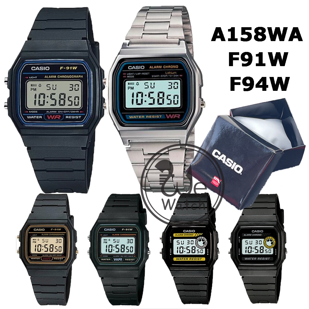 !!ประกันและกล่อง CMG!! CASIO รุ่น A158WA F91W F94WA นาฬิกาข้อมือ ยอด ...