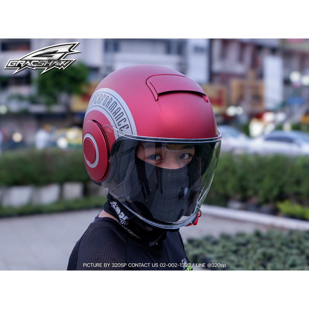 ลดแรง!! ส่งไว!! หมวกกันน็อคครึ่งใบ GRACSHAW G828 GLAXUS H.D 320SPวง ...