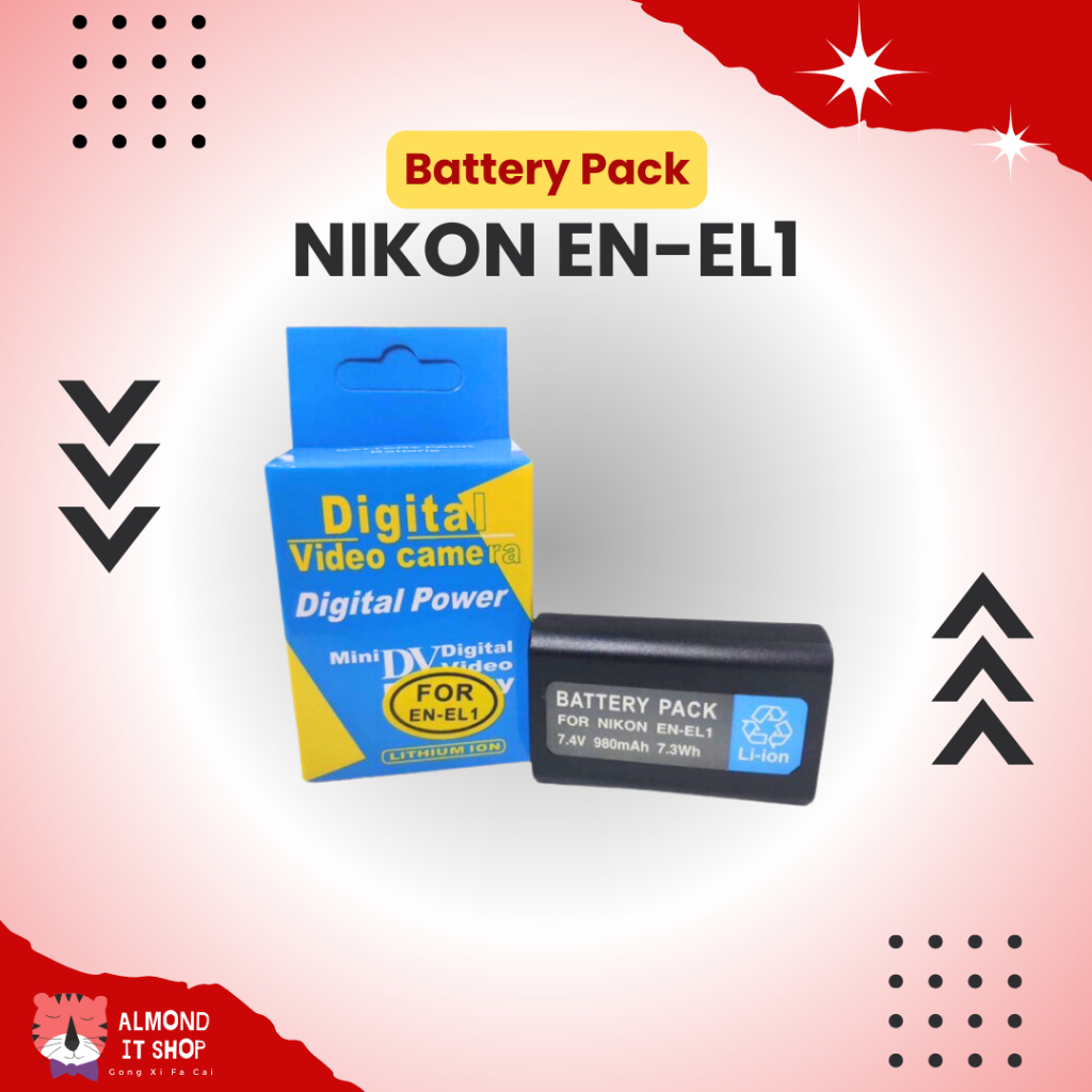 {ประกันแบต 1 ปี, ส่งไว} SKU 1243 แบตกล้องถ่ายรูป Nikon EN-EL1 Camera ...