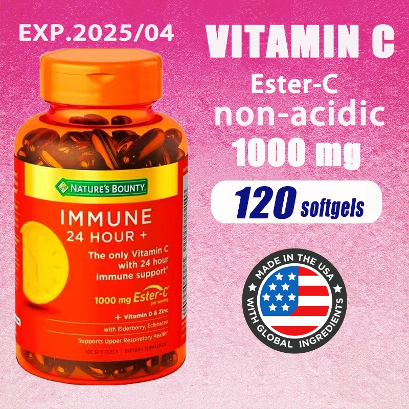 Nature's Bounty Ester-C Vitamin C 1000mg immune 24 hour 120 softgels | Shopee Thailand