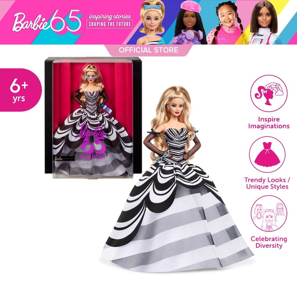 Barbie Signature 65th Anniversary Collectible Doll Blonde Hair and ...