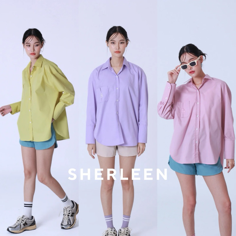 12 สีAlly Oversize Shirt เสื้อเชิ้ต โอเวอร์ไซส์ มั่นใจคุณภาพ คุ้มราคา ...