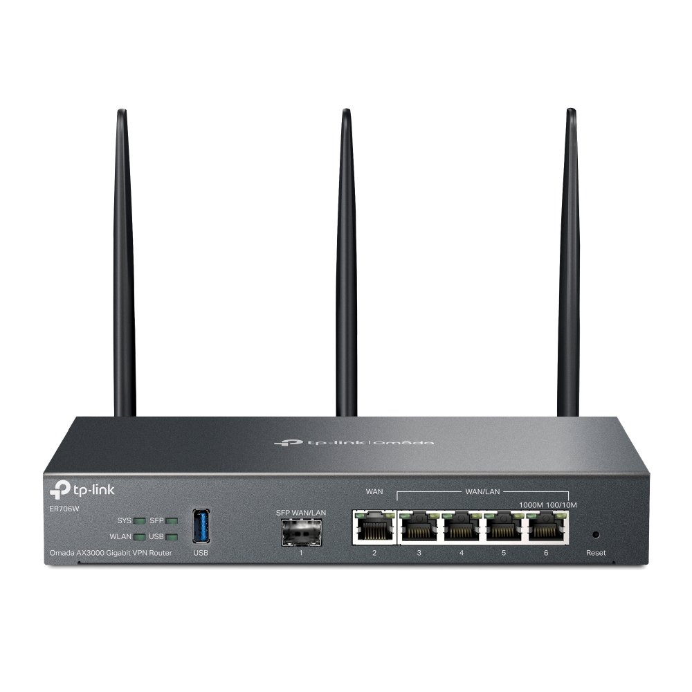 TP-LINK ER706W Omada AX3000 Dual-Band WiFi-6 Gigabit VPN Router ...