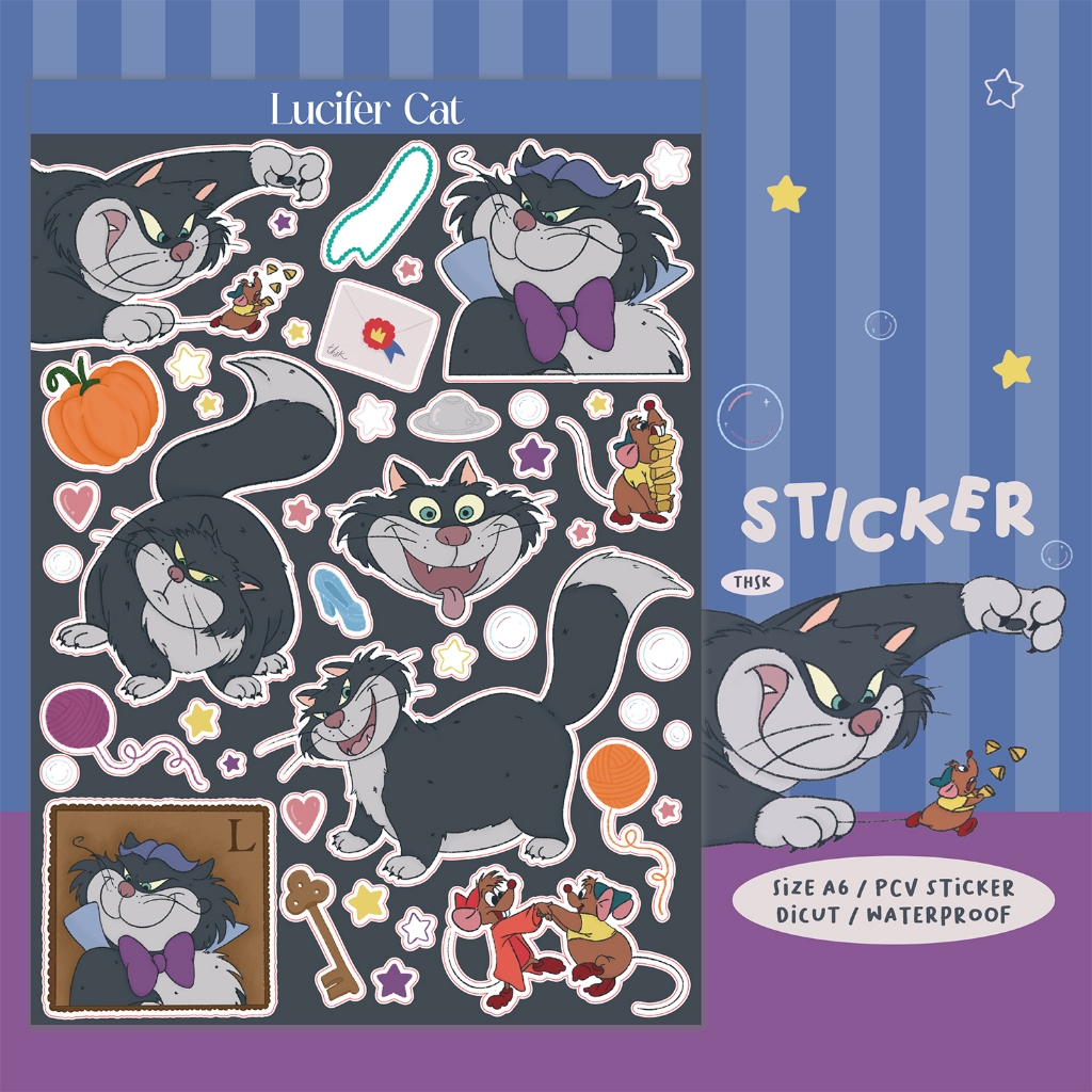 Lucifer Sticker สติ๊กเกอร์แมว ลูซิเฟอร์ | Shopee Thailand