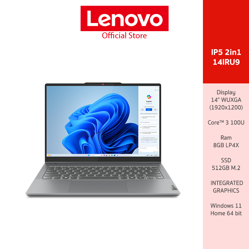 LENOVO IDEAPAD 5 2 IN 1 14IRU9(83DT001BTA) INTEL CORE 3-100U 8GB SSD ...