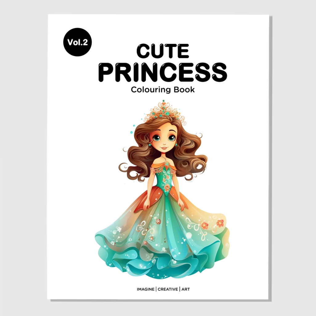 กระดาษภาพระบายสี Cute Princess Vol.2 (Colouring Pages) | Shopee Thailand