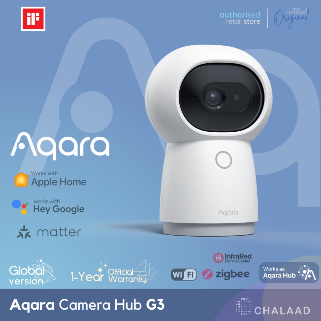 Aqara Camera Hub G3 กล้องวงจรปิดอัจฉริยะและฮับในตัวเดียว รองรับ Apple ...