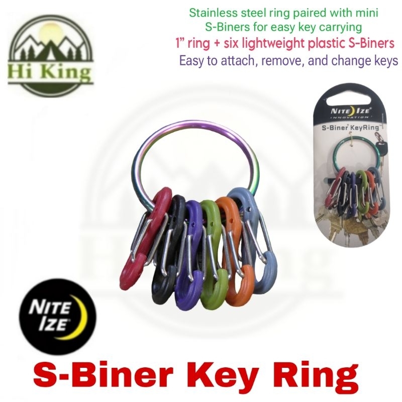 พวงกุญแจ อเนกประสงค์ Nite Ize รุ่น S-Biner Key Ring สีสันสดใส 6 อัน ...