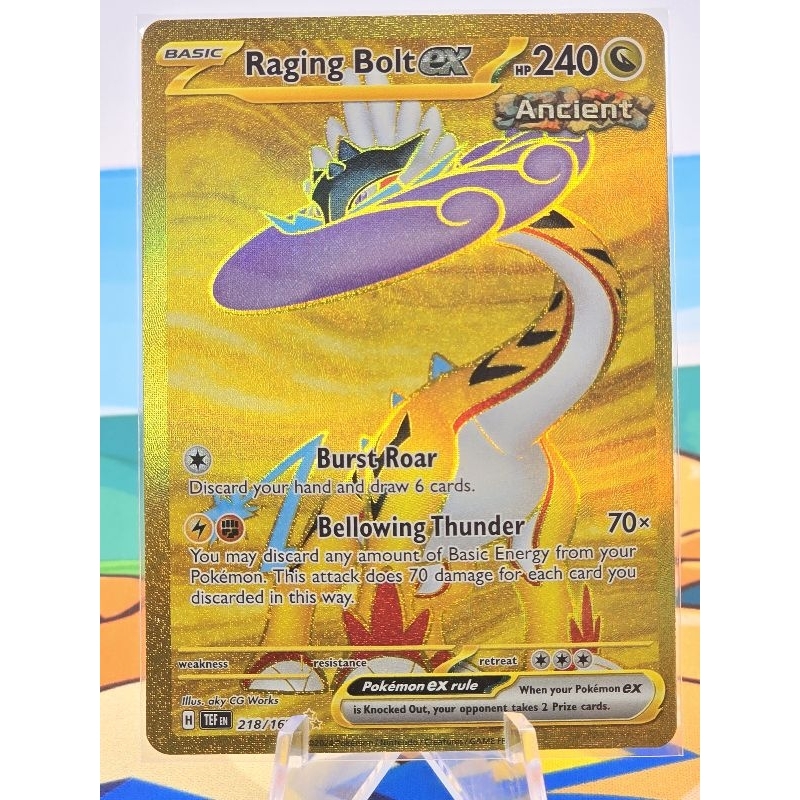Pokemon Card "Raging Bolt EX Gold 218/162" ENG Temporal Forces | Shopee ...