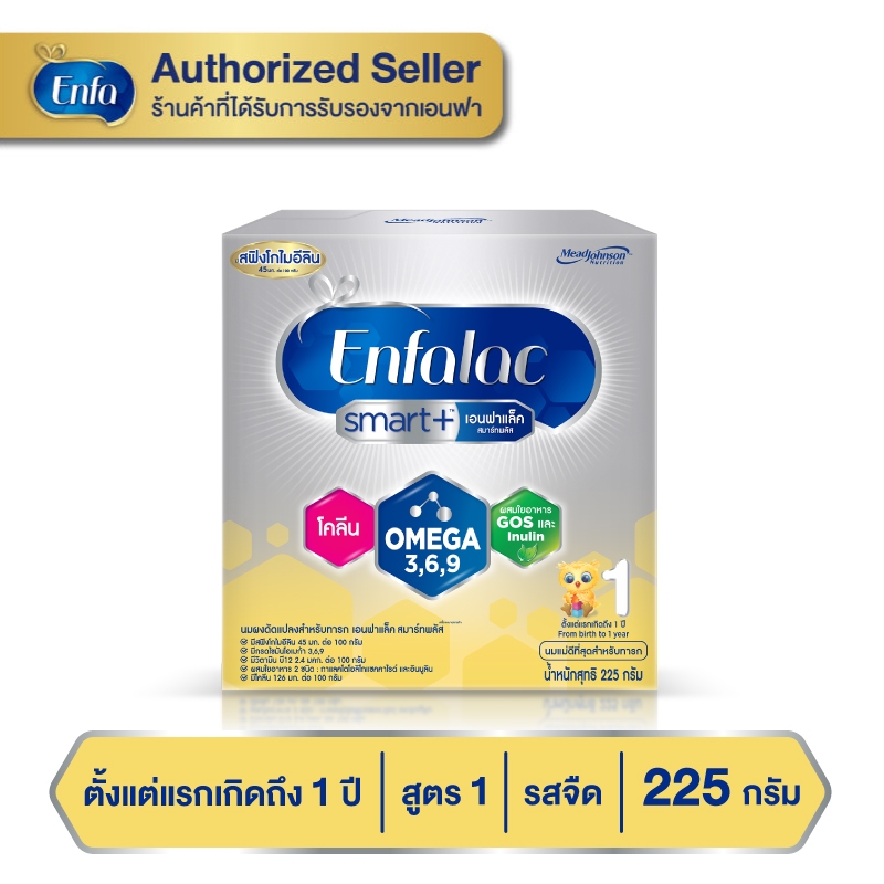 Enfalac Smart+ สูตร 1 เอนฟาแล็ค สมาร์ทพลัส นมผง สำหรับเด็ก แรกเกิด - 1 ...