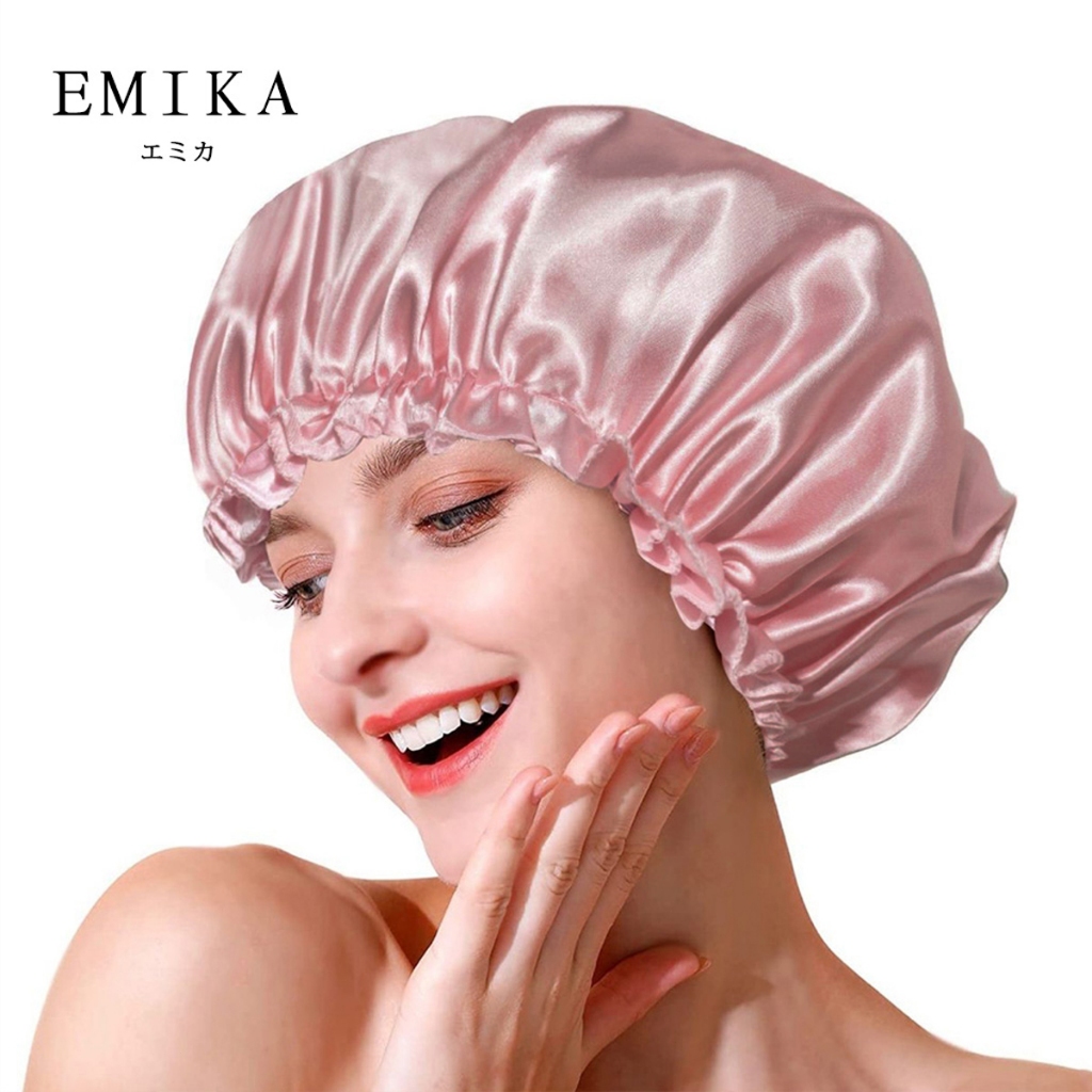 EMIKA Hair Care Cap หมวกอาบน้ำคุณภาพสูง หมวกอาบน้ำกันน้ำเรียบง่ายมี ...