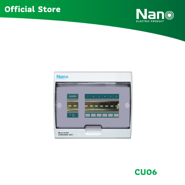 NANO ตู้คอนซูมเมอร์ยูนิต เมน+6 ช่อง (ตู้เปล่า) (1 ชิ้น/กล่อง) รุ่น CU06 | Shopee Thailand