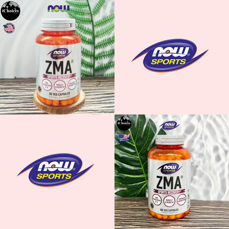 [NOW Sports] ZMA Sports Recovery B-6 Zinc Magnesium 90 or 180 Veg ...