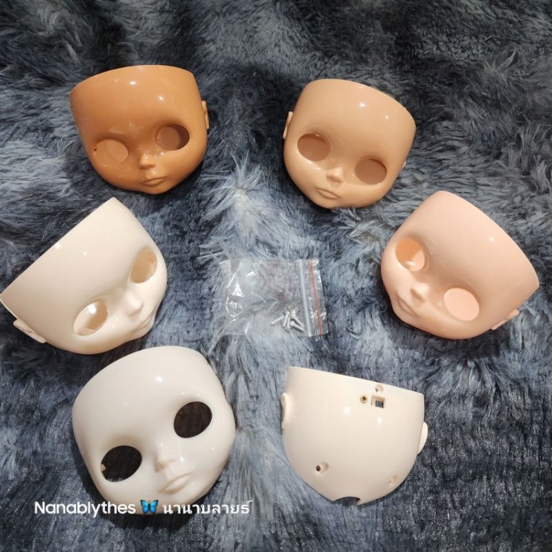 พร้อมส่ง💗หน้ากากบลายธ์มีเมคอัพ Blythe face plate RBL white, normal, Tan ...