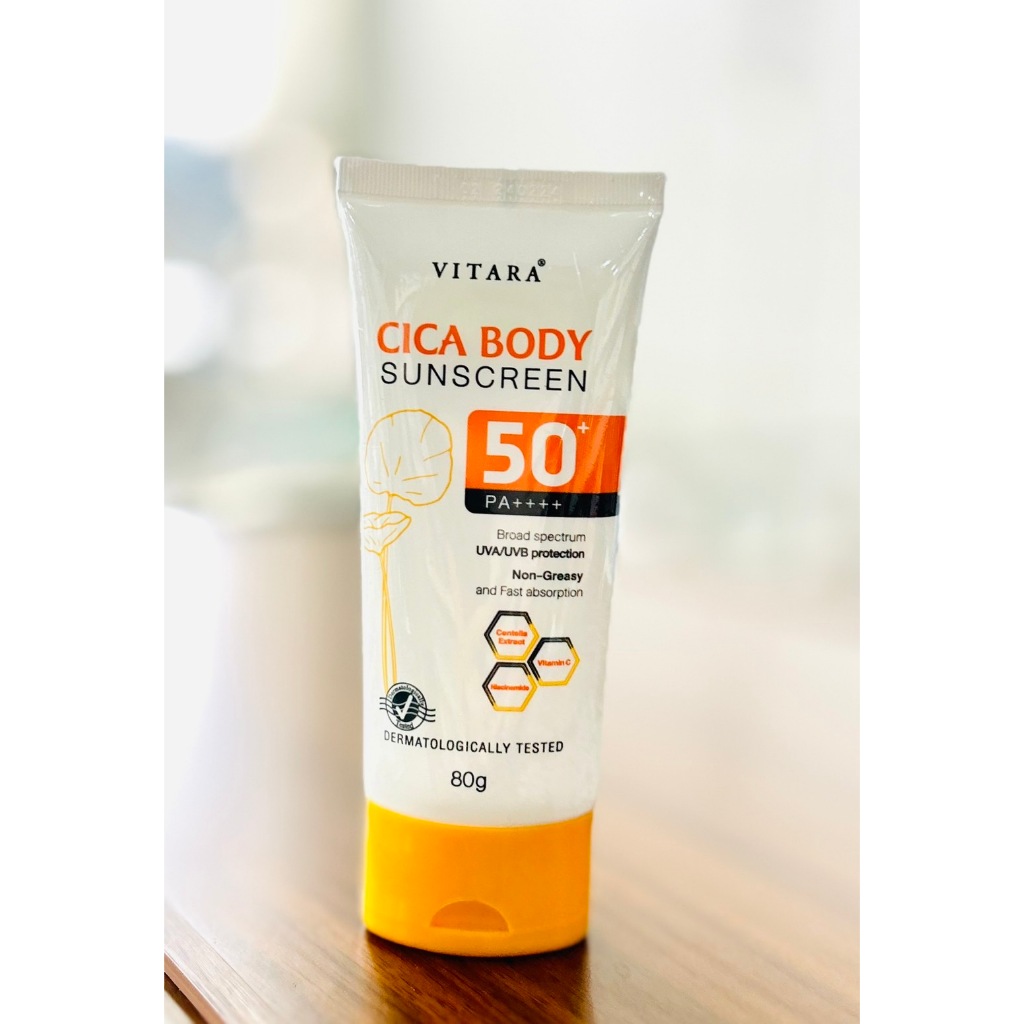 Vitara Cica Body Sunscreen SPF50+ Pa++++ 80g ผลิตภัณฑ์ป้องกันแสดงแดด ...