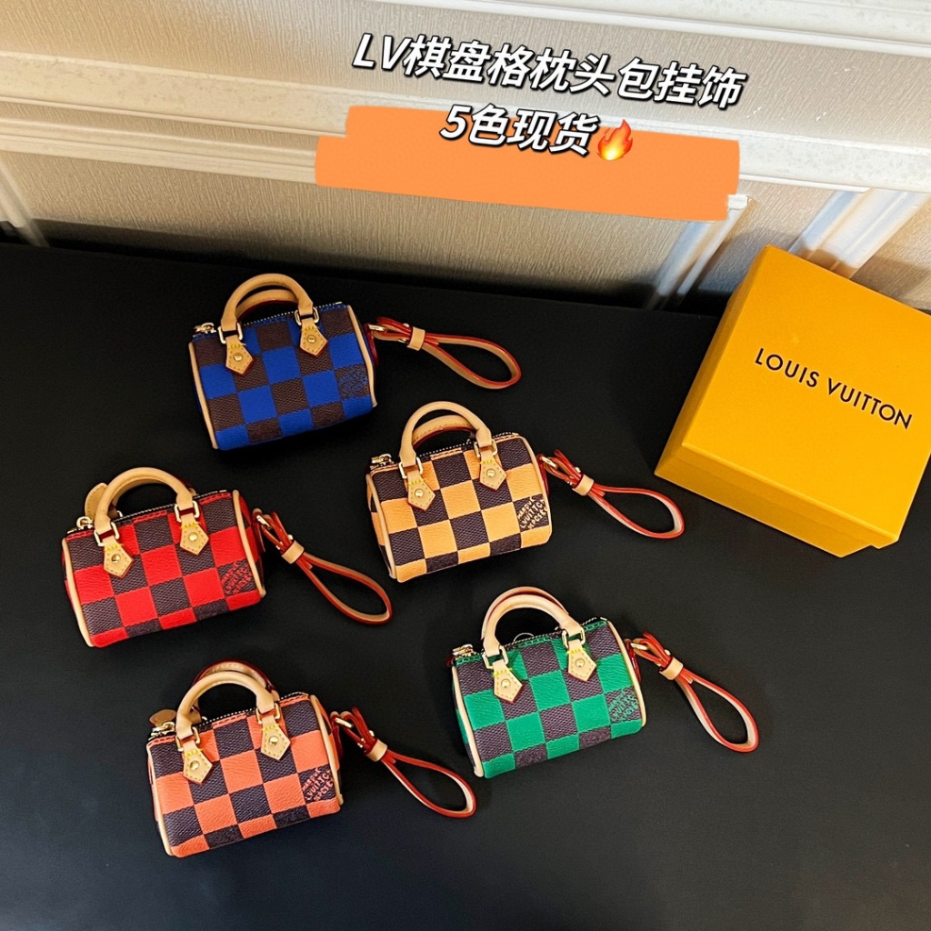 พรี ราคา1500 Lv Louis Vuitton Mini Keepall หนังแท้ พวงกุญแจ ที่ ห้อย ...