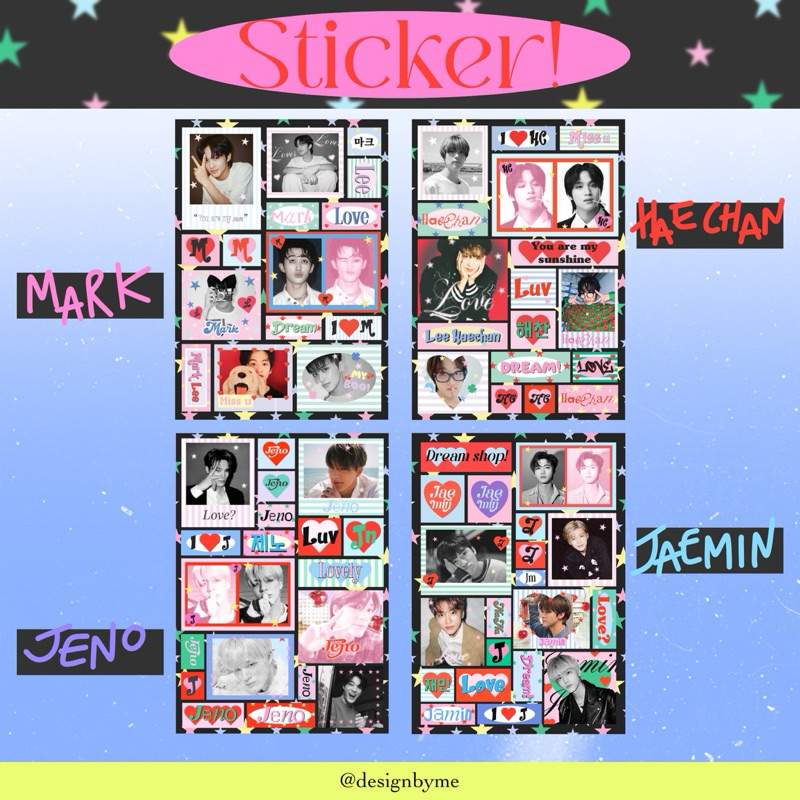 [พร้อมส่ง]💚 Sticker nct dream Mark & Haechan & Jeno & Jaemin & Renjun ...