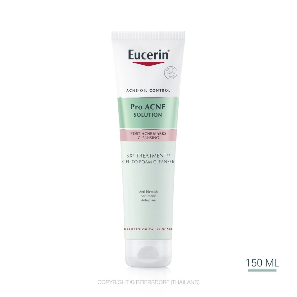 Eucerin Pro acne solution 3X+ treatment gel to foam cleanser / Eucerin ...