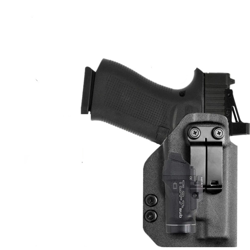 Kydex พกภายในสำหรับ G43 G43x G48 G43X MOS Rail ไฟฉาย Streamlight TLR 7 ...
